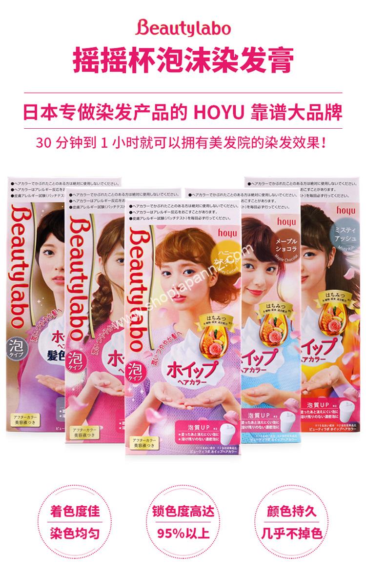 Hoyu Beautylabo Whipped Hair Color Bitter Chocolate 摇摇杯泡沫染发剂 巧克力深棕色 ...