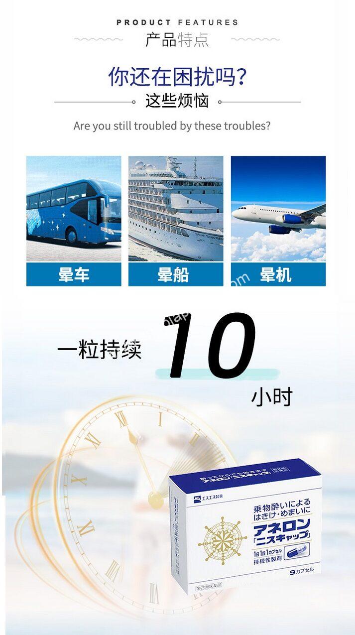 Aneron Varnish Cap 10 Capsules Latest Package 白兔制药晕车药晕船药 Expiry Date ...