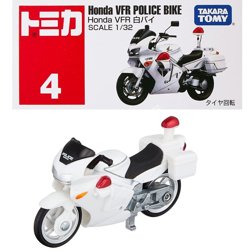 Takara Tomy Tomica No. 4 Honda VFR Police Bike White | Shop Japan